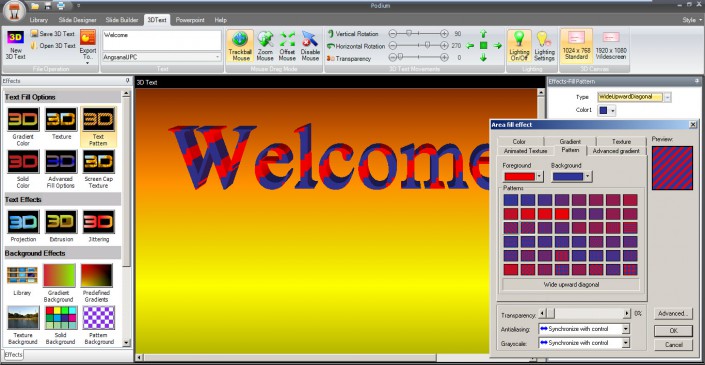 PowerPoint 3D Text in Podium - BrightSlides - Official Site of Podium ...